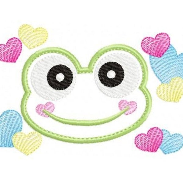 Frog Embroidery - Etsy