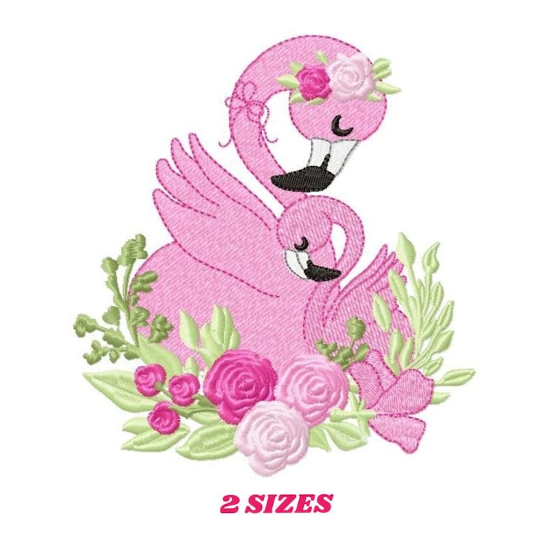 Flamingo Embroidery - Etsy
