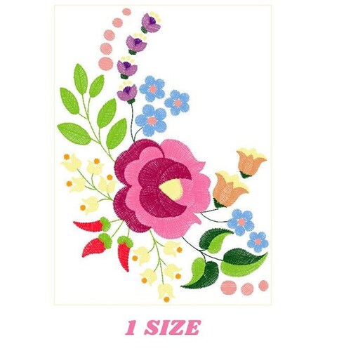 Hungarian Embroidery Designs Flowers Embroidery Design - Etsy