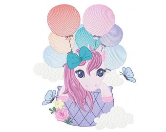 Unicorn Embroidery Designs Baby Girl Embroidery Design | Etsy