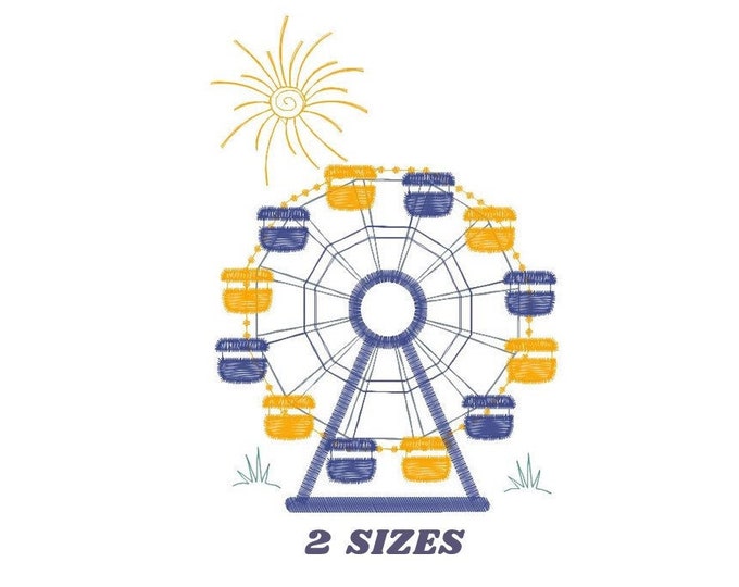 Ferris Wheel Applique Design - Etsy