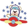 Pilot Bear Embroidery Designs Plane Embroidery Design Machine ...
