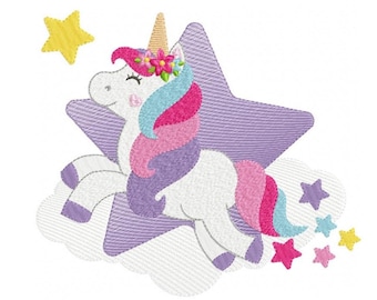 Unicorn Embroidery Designs Baby Girl Embroidery Design | Etsy