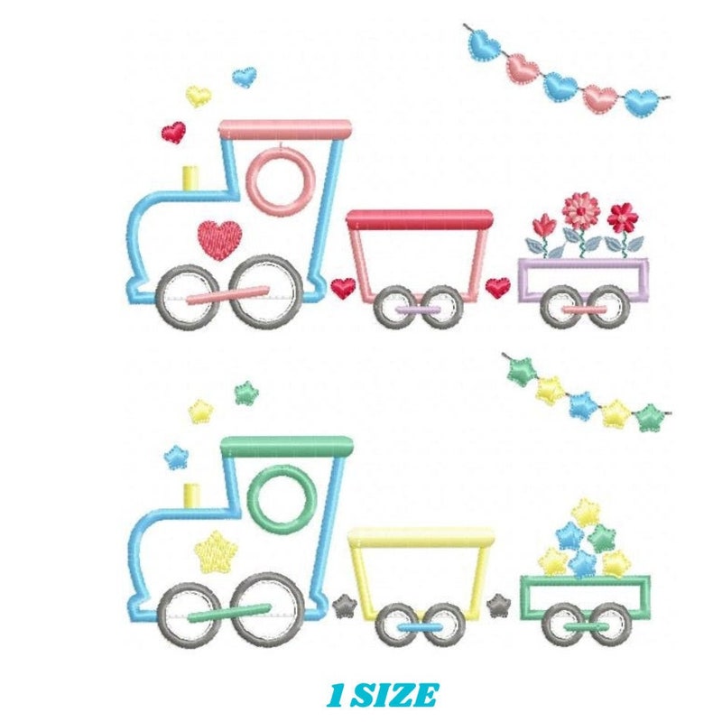 Train Applique - Etsy