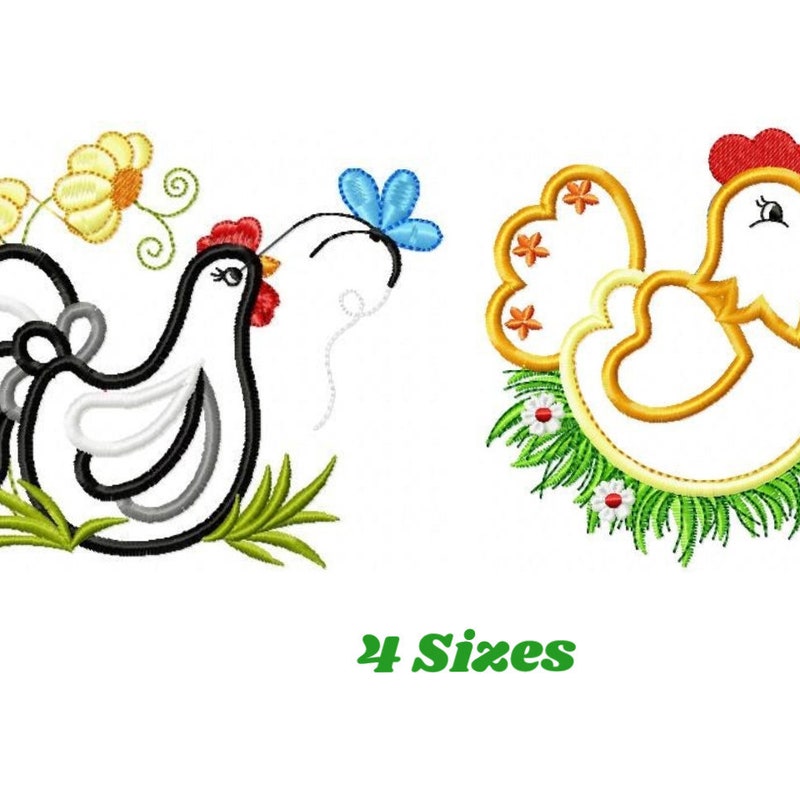 Chicken Embroidery - Etsy