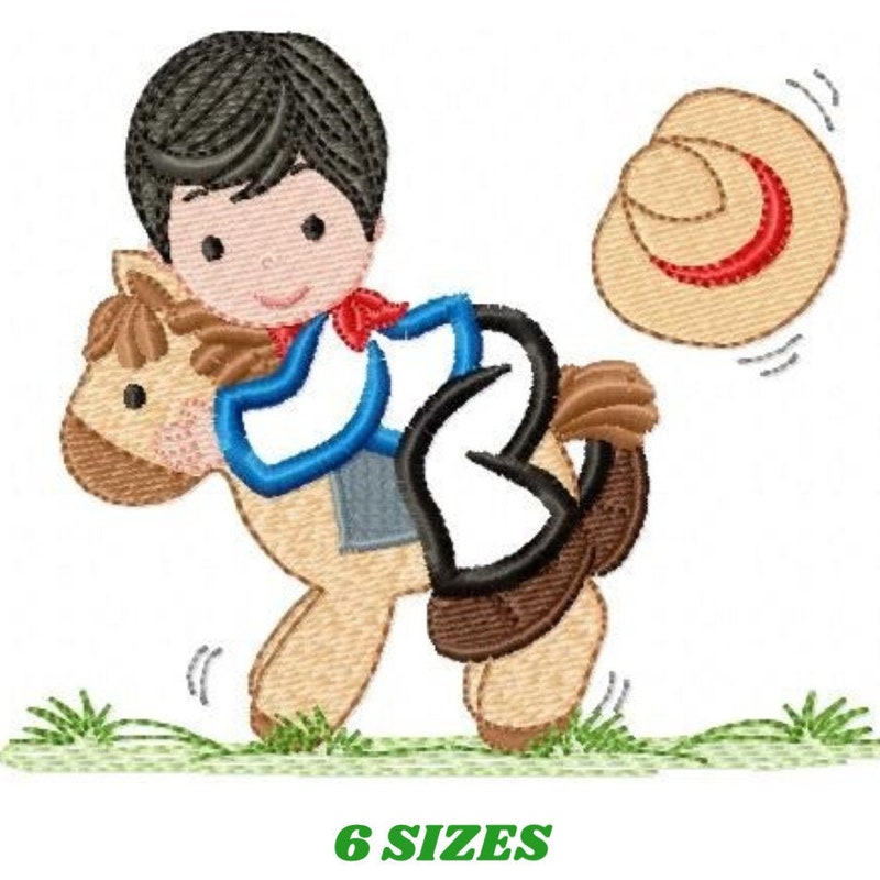 Cowboy Applique - Etsy