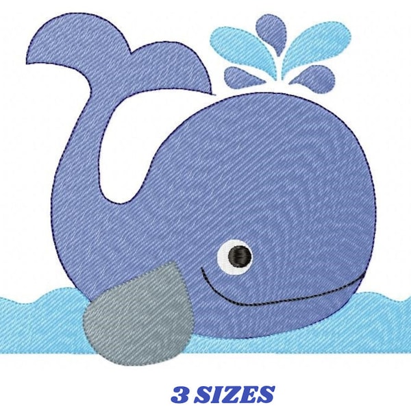Whale Embroidery - Etsy
