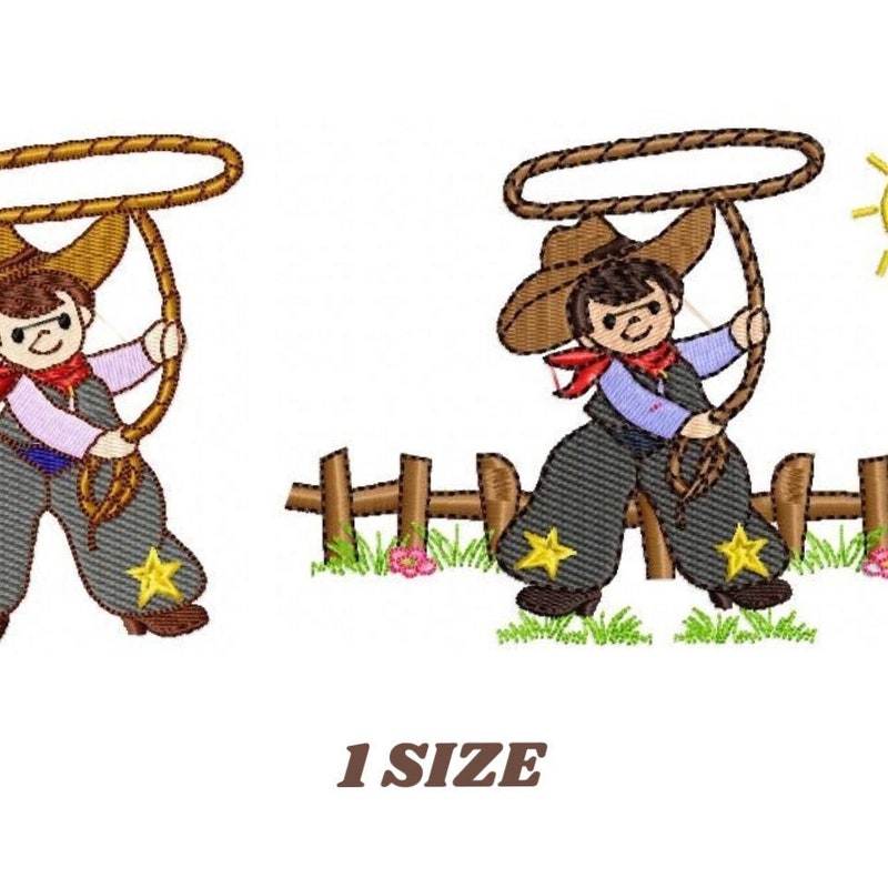 Cowboy Embroidery Design - Etsy