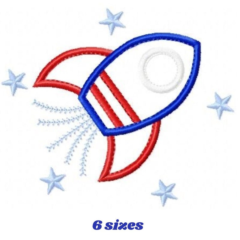 Rocket Applique - Etsy