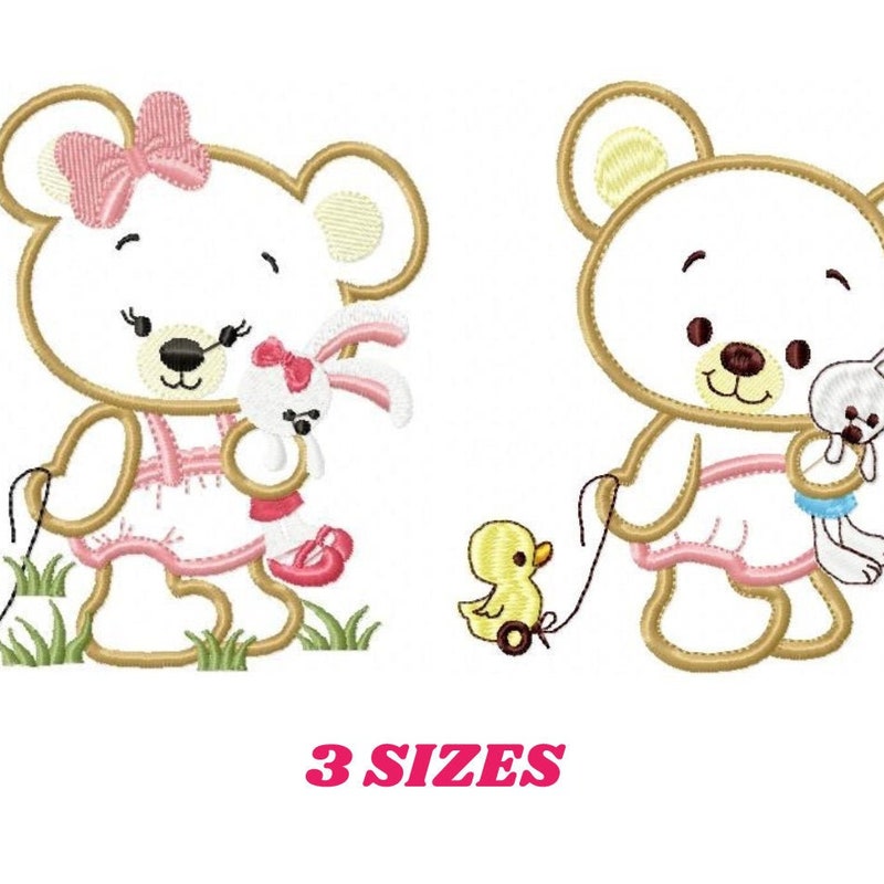 Teddy Bear Applique - Etsy