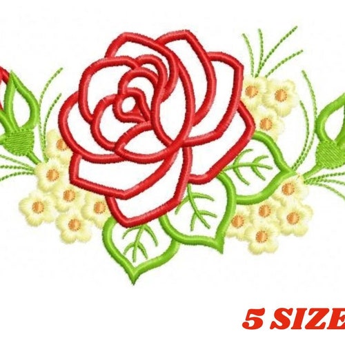 ROSES Machine Embroidery Design Instant Download - Etsy