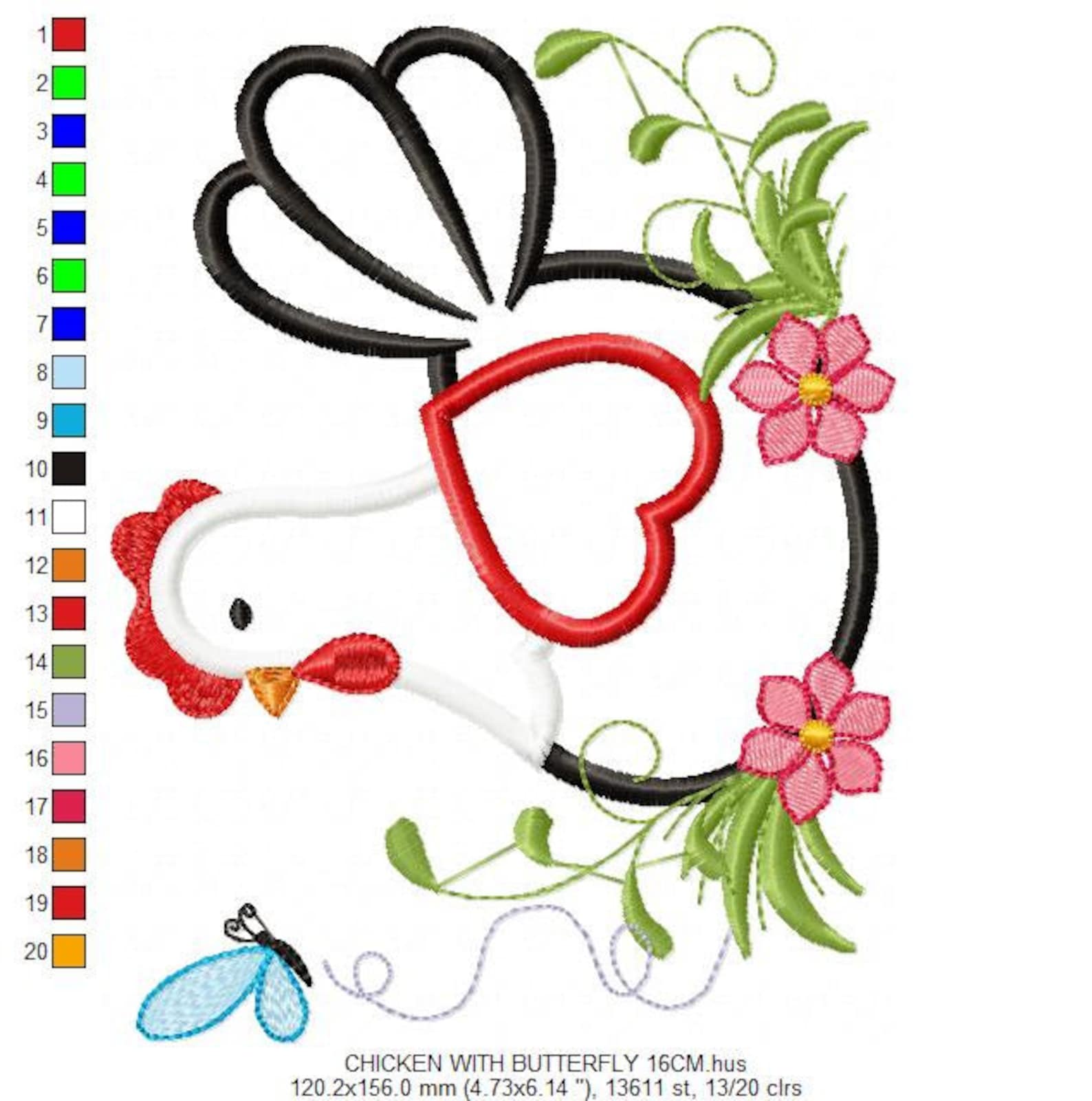 Chicken Embroidery Designs Hen Embroidery Design Machine - Etsy