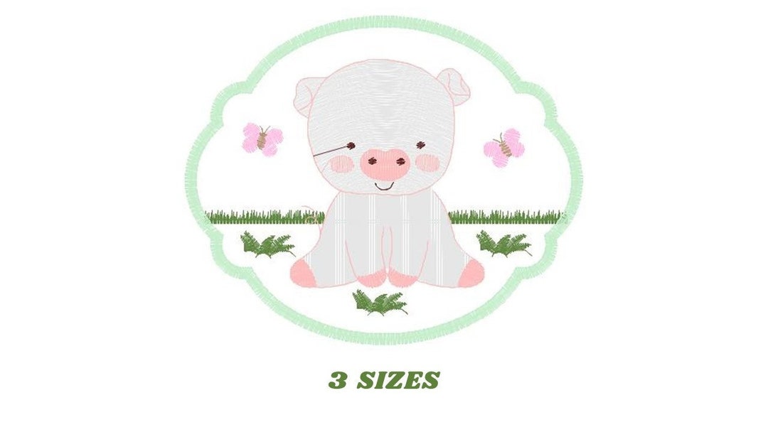 Pig Embroidery Design Animal Embroidery Designs Machine Embroidery ...