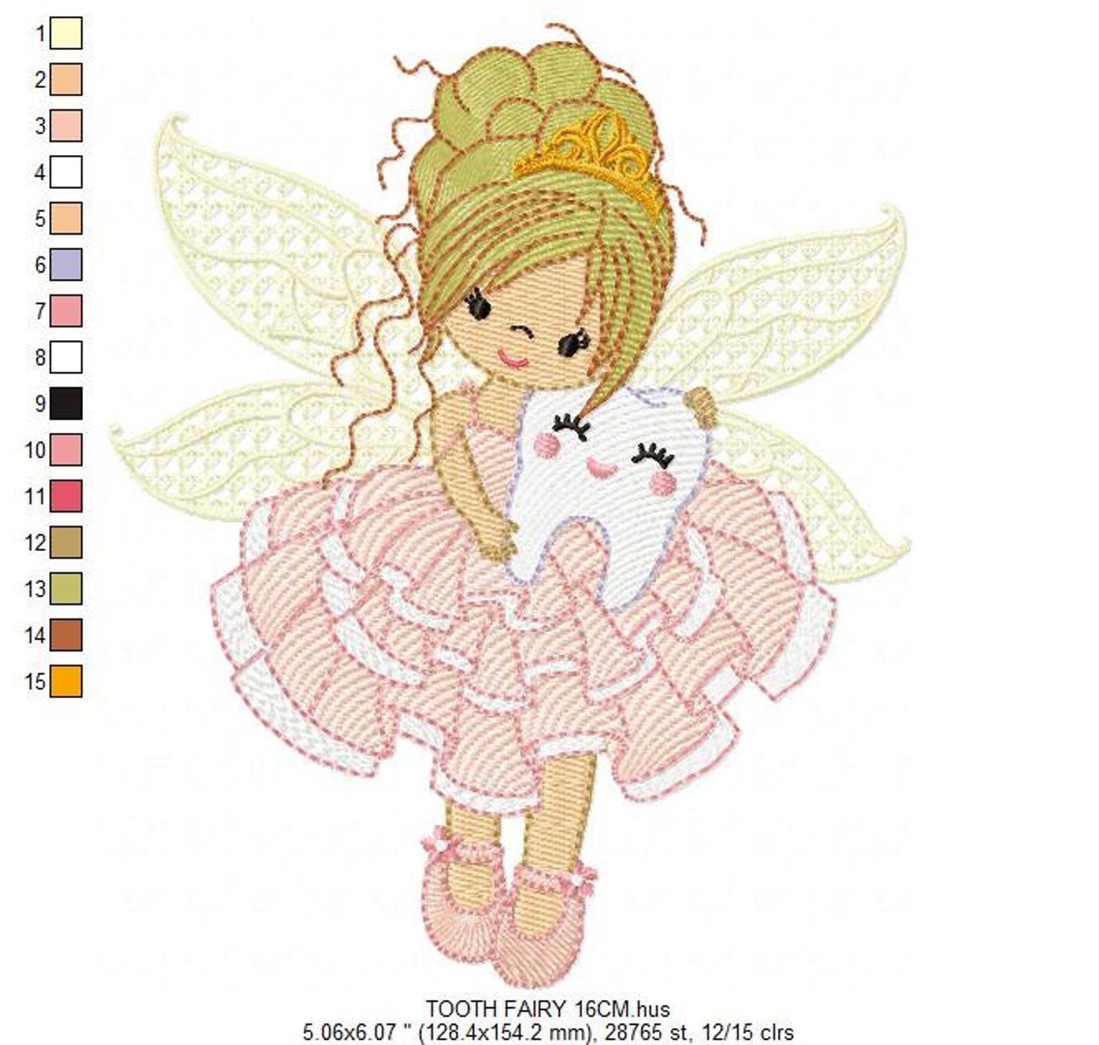 Tooth Fairy Embroidery Designs Tooth Embroidery Design Machine ...