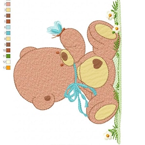Bear Embroidery Designs Baby Boy Embroidery Design Machine Embroidery ...