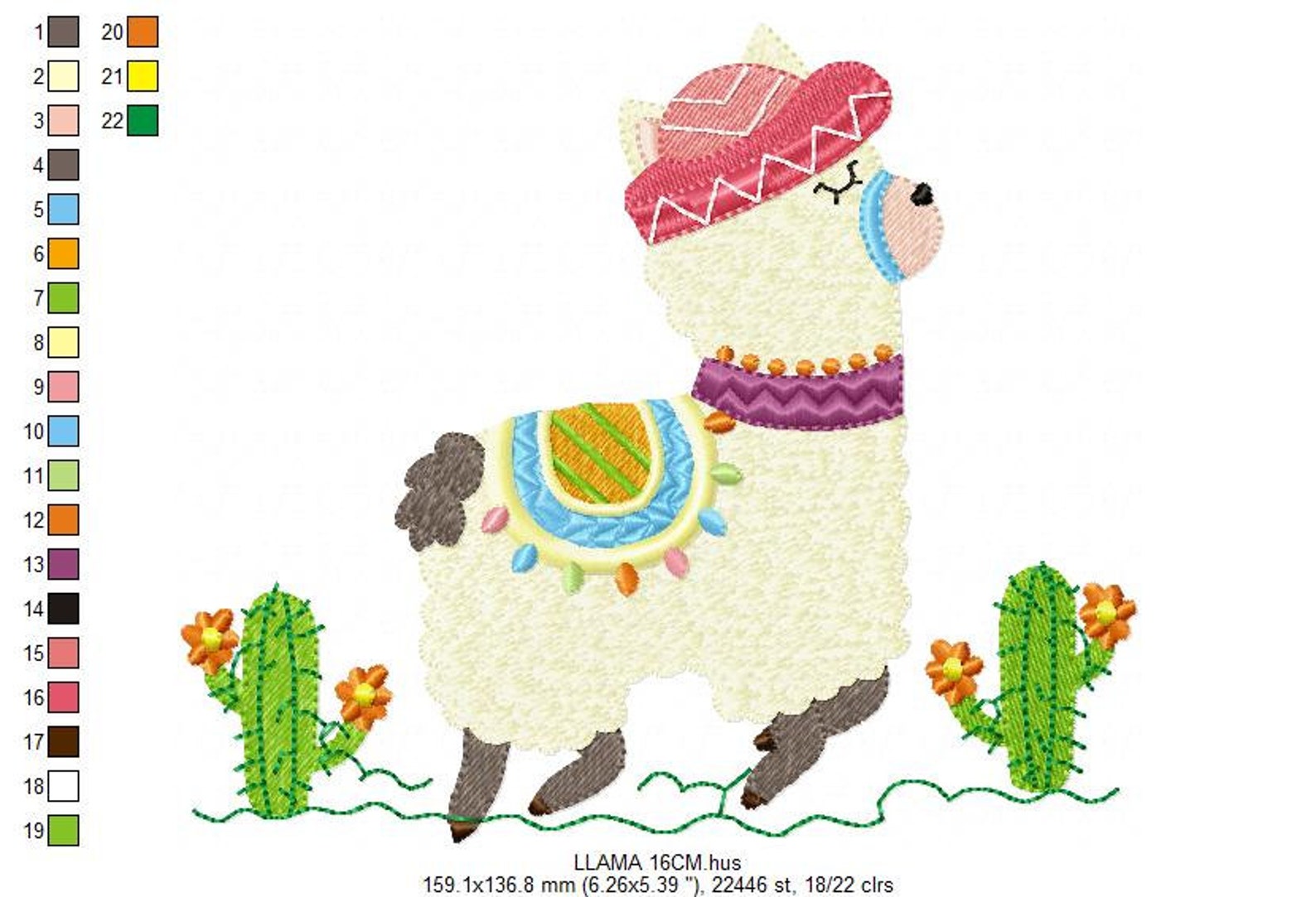 Llama Embroidery Design Animals Embroidery Designs Machine | Etsy
