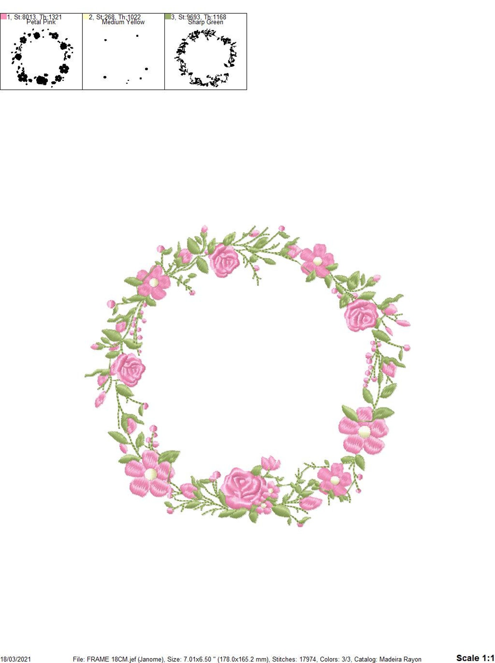 Frame Embroidery Designs - Flower Embroidery Design Machine Embroidery ...
