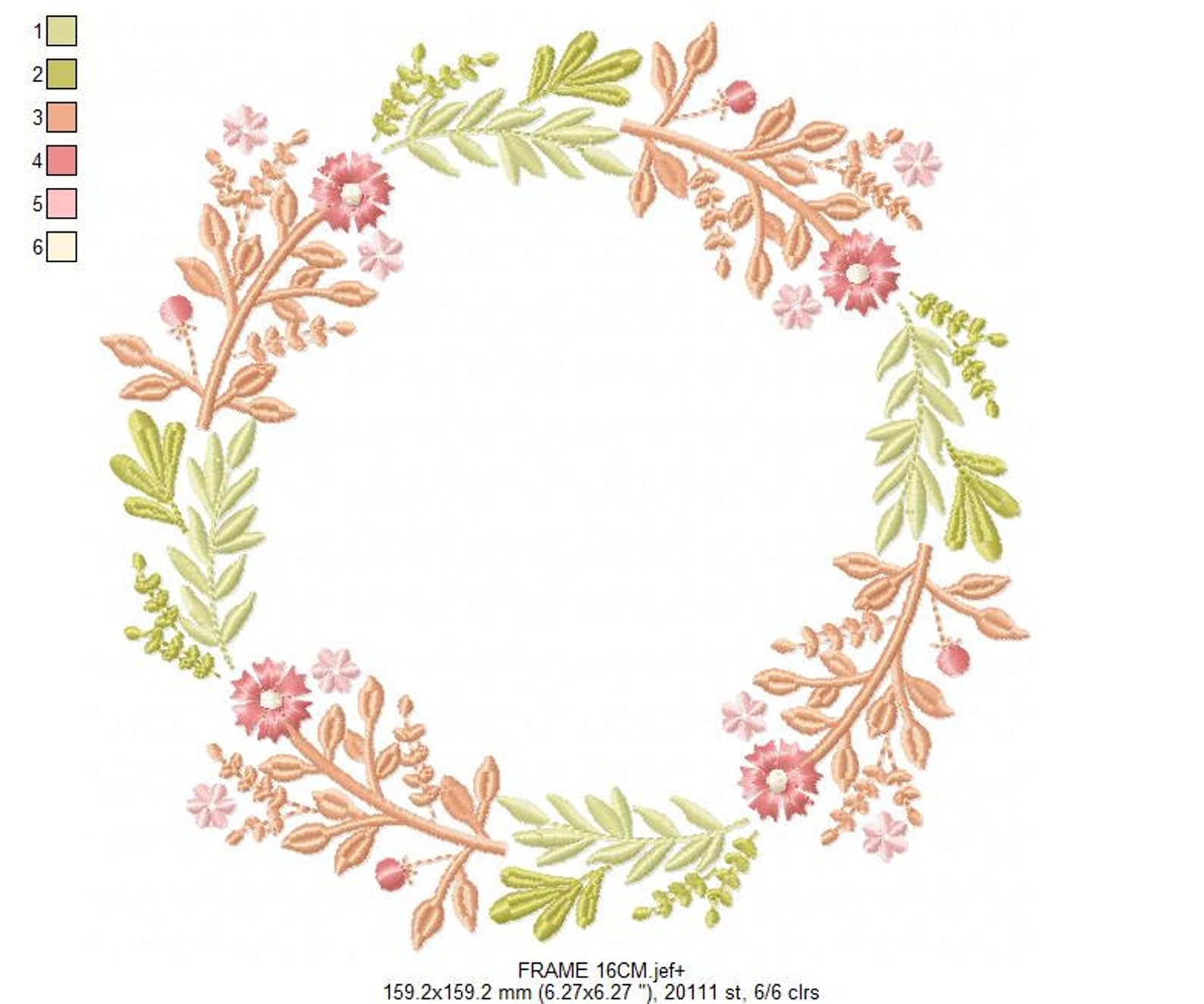 Monogram Frame Embroidery Designs Flower Embroidery Design - Etsy