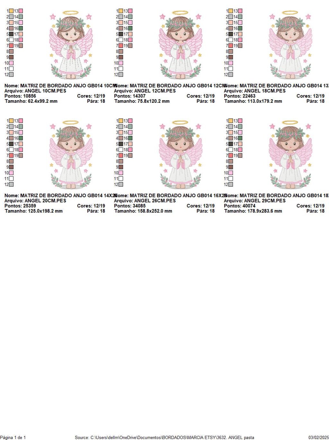 Angel Embroidery Designs - Angelic Baby Girl Machine Embroidery Pattern ...