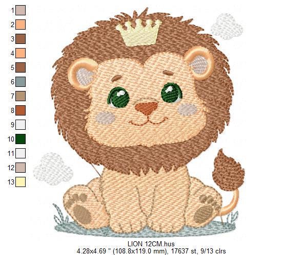 Lion Embroidery Designs - Safari Animal Embroidery Design Machine ...