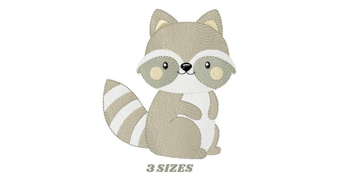 Raccoon Embroidery Designs - Woodland Animal Embroidery Design Machine ...