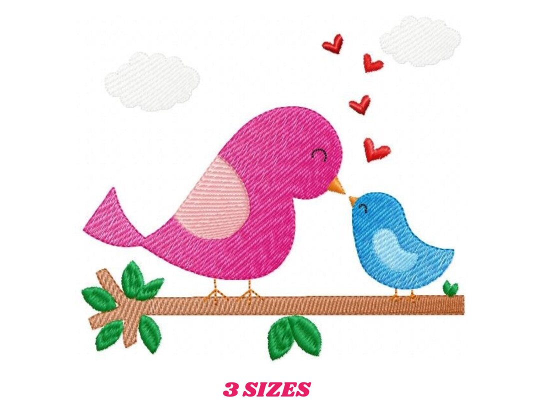 Bird Embroidery Designs Love Birds Embroidery Design Machine Embroidery