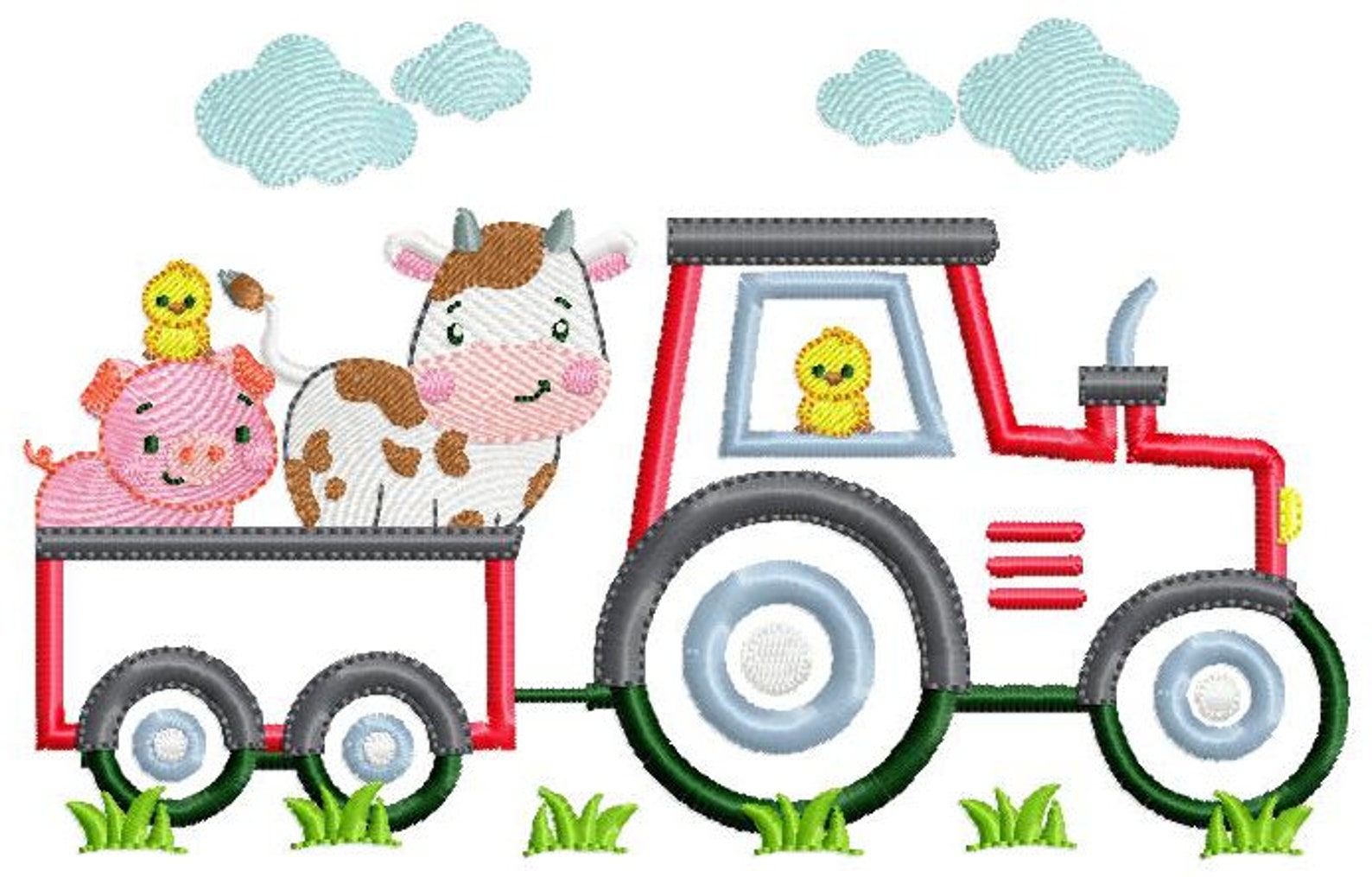 Tractor Embroidery Designs Farm Animals Embroidery Design Machine ...