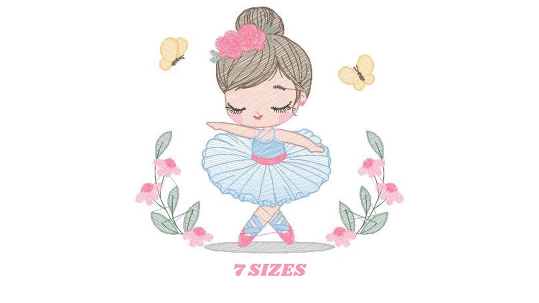 Ballerina Embroidery Designs - Ballet Embroidery Design Machine ...