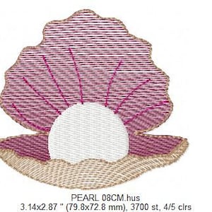 Pearl Embroidery Designs - Deep Sea Shells Embroidery Design Machine ...