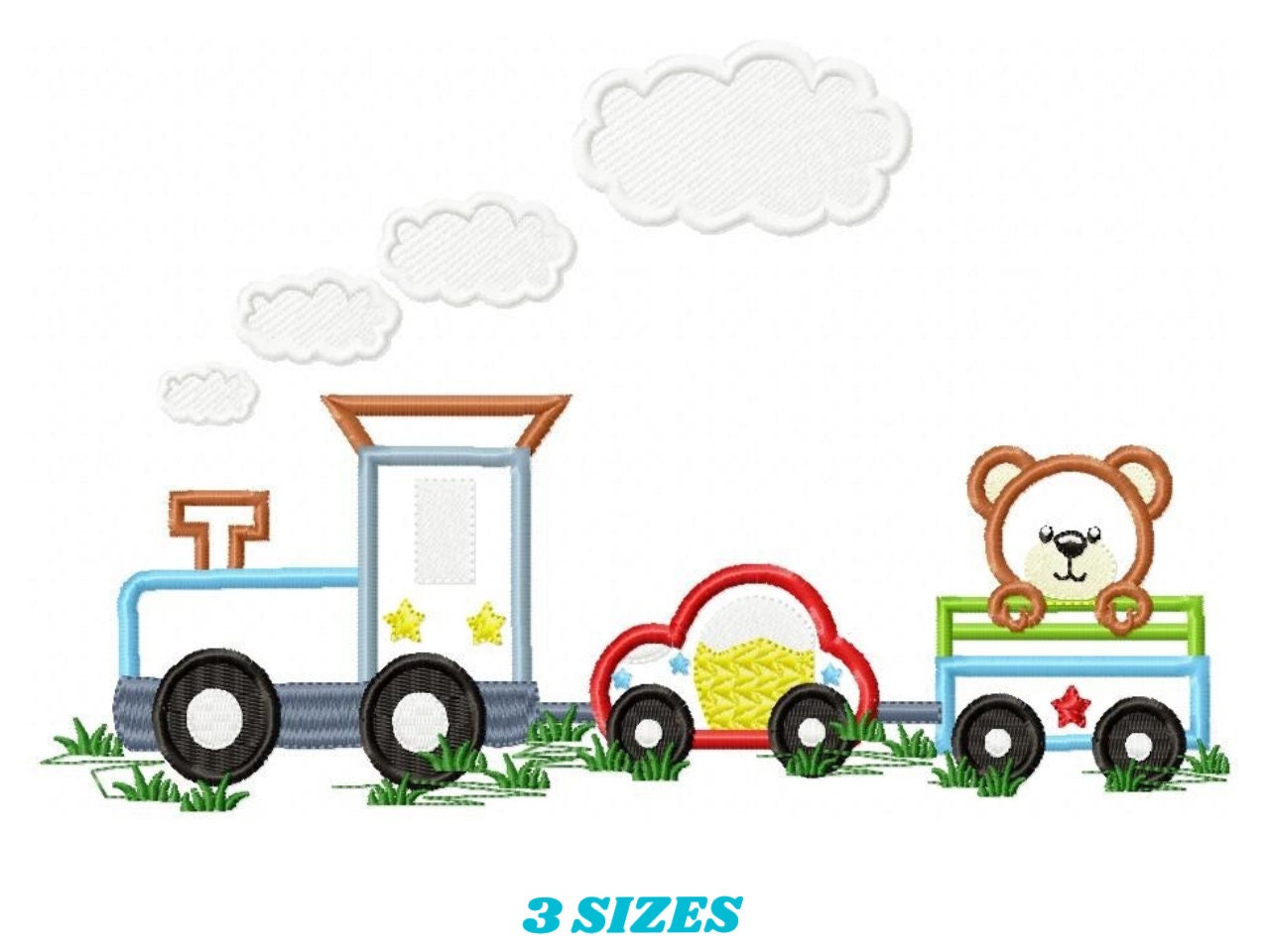 Train embroidery designs Vehicle embroidery design machine | Etsy