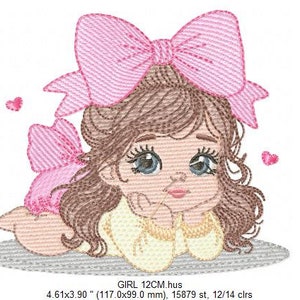 Girl Embroidery Designs - Baby Girl With Lace Embroidery Design Machine ...