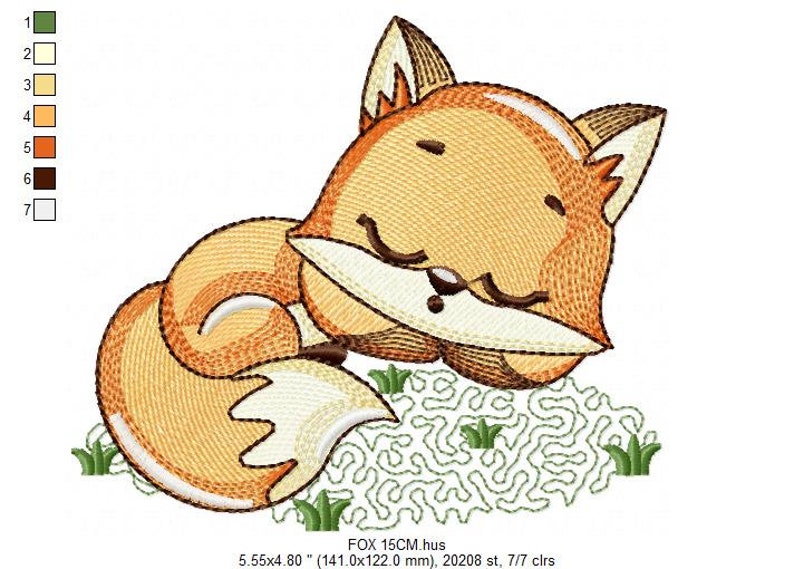 Red Fox Embroidery Designs Woodland Animals Embroidery - Etsy