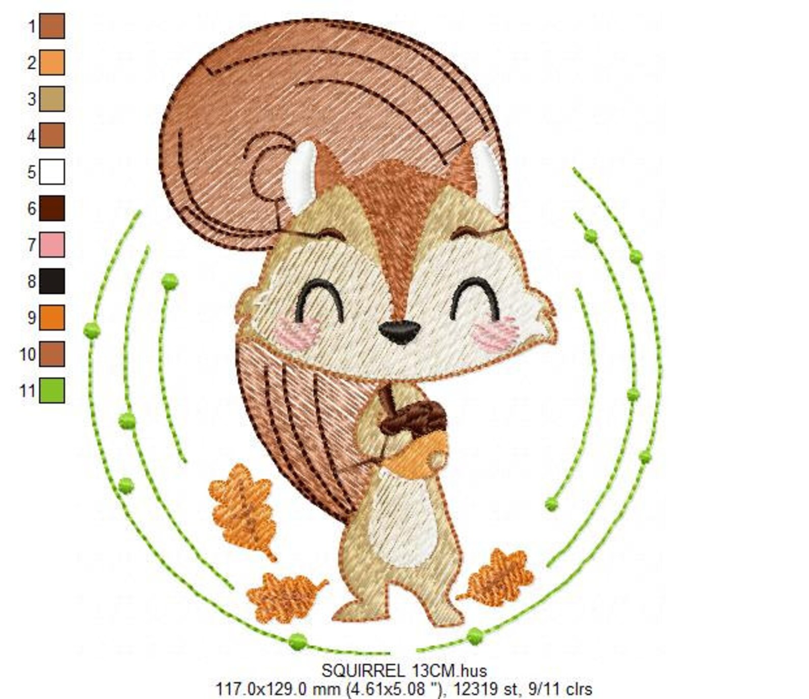 Squirrel Embroidery Design Animal Embroidery Designs Machine Embroidery ...