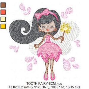 Tooth Fairy Embroidery Designs Fairy Godmother Embroidery | Etsy