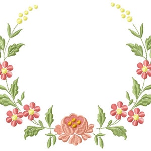 Monogram Frame Embroidery Designs - Flower Embroidery Design Machine ...