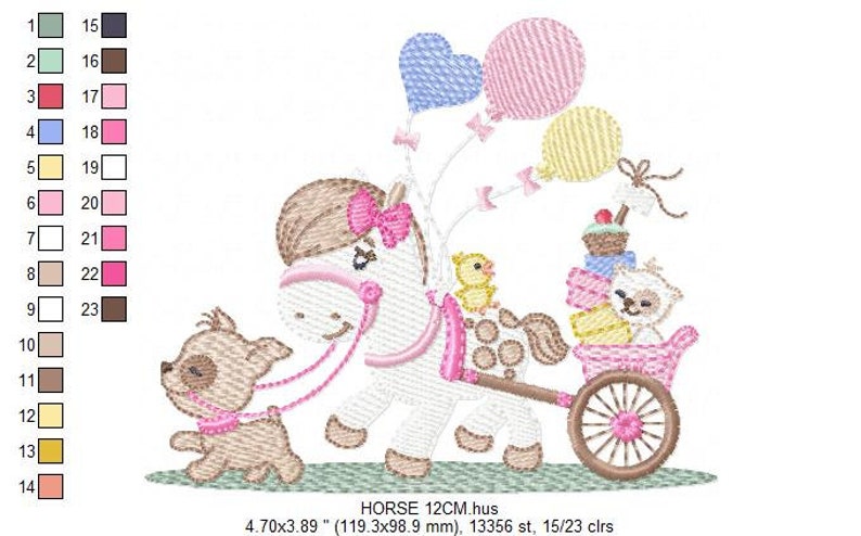 Horse Embroidery Design Baby Girl Embroidery Designs Machine - Etsy