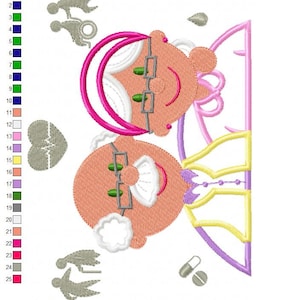 Grandparents Embroidery Designs - Old Couple Embroidery Design Machine ...
