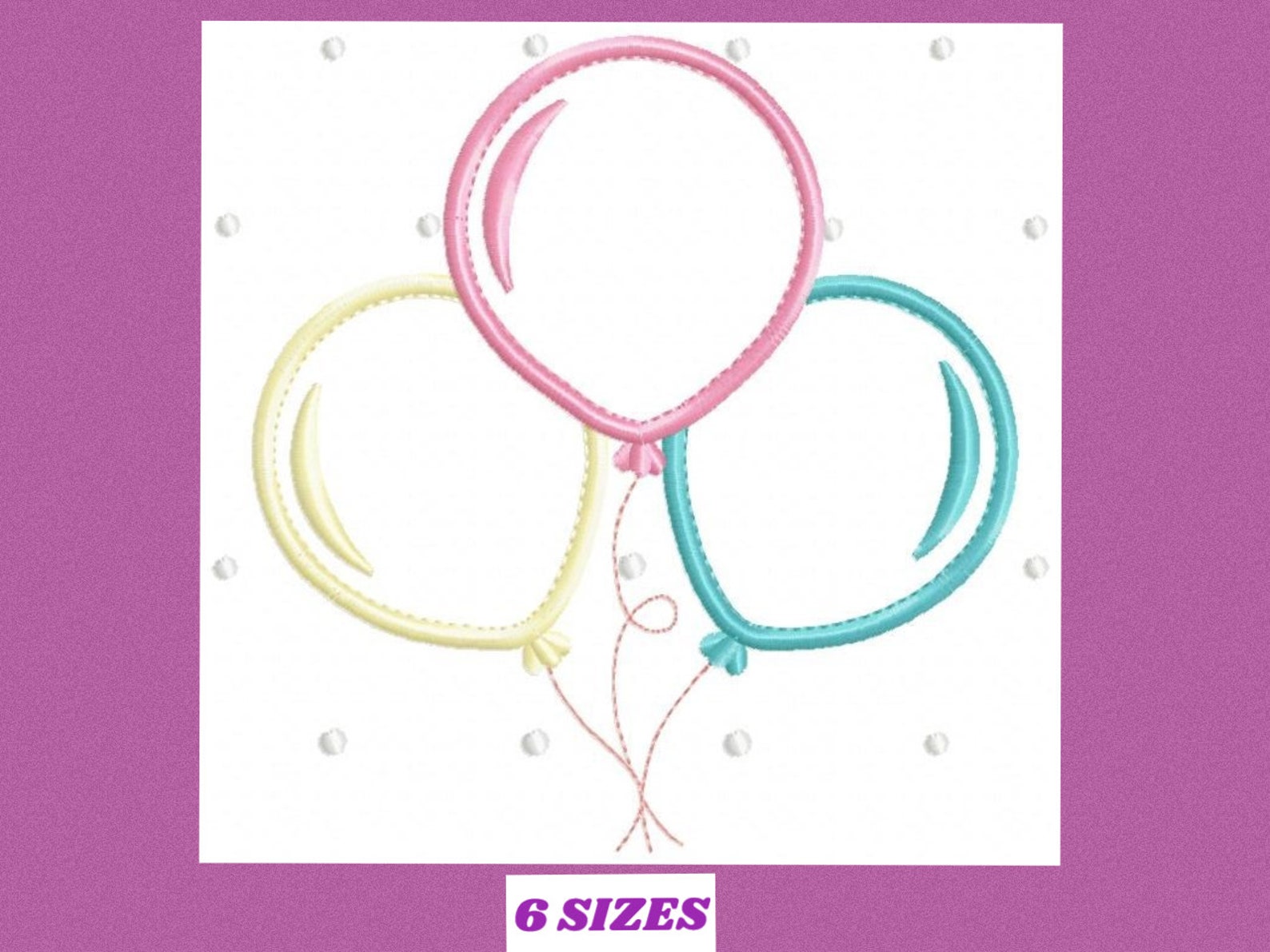 Balloon Embroidery Design Birthday Embroidery Designs Machine ...