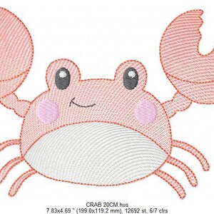 Crab Embroidery Design Beach Embroidery Designs Machine - Etsy