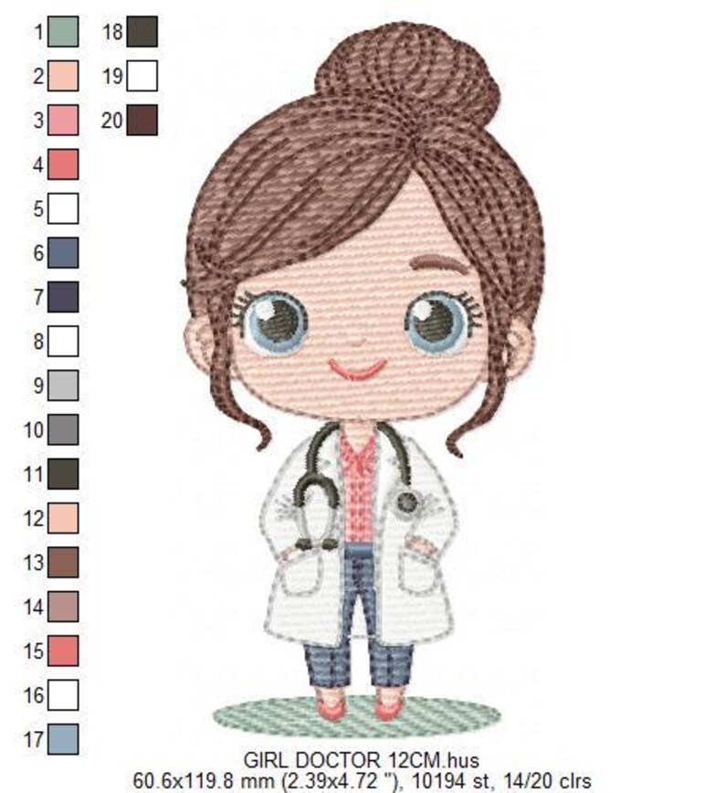 Doctor Embroidery Designs - Hospital Nurse Machine Embroidery Pattern ...