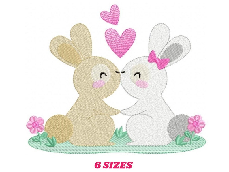 Bunny Embroidery Design Rabbit Embroidery Designs Machine | Etsy