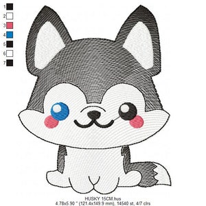 Husky Embroidery Designs Dog Embroidery Design Machine Embroidery ...