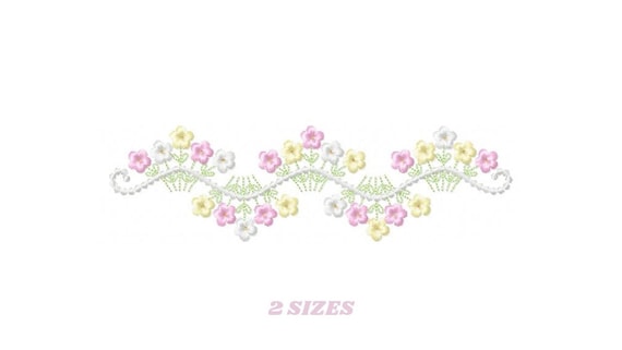 Flower Frame Embroidery Designs Flower Embroidery Design - Etsy