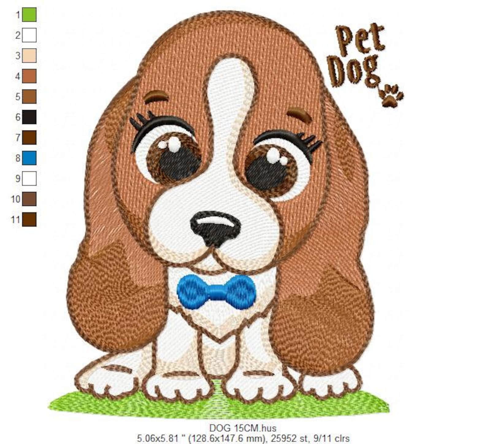 Dogs Embroidery Designs Dog Embroidery Design Machine - Etsy