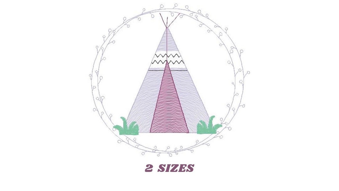 Native American Tent Embroidery Designs - Indian Tipi Embroidery Design ...