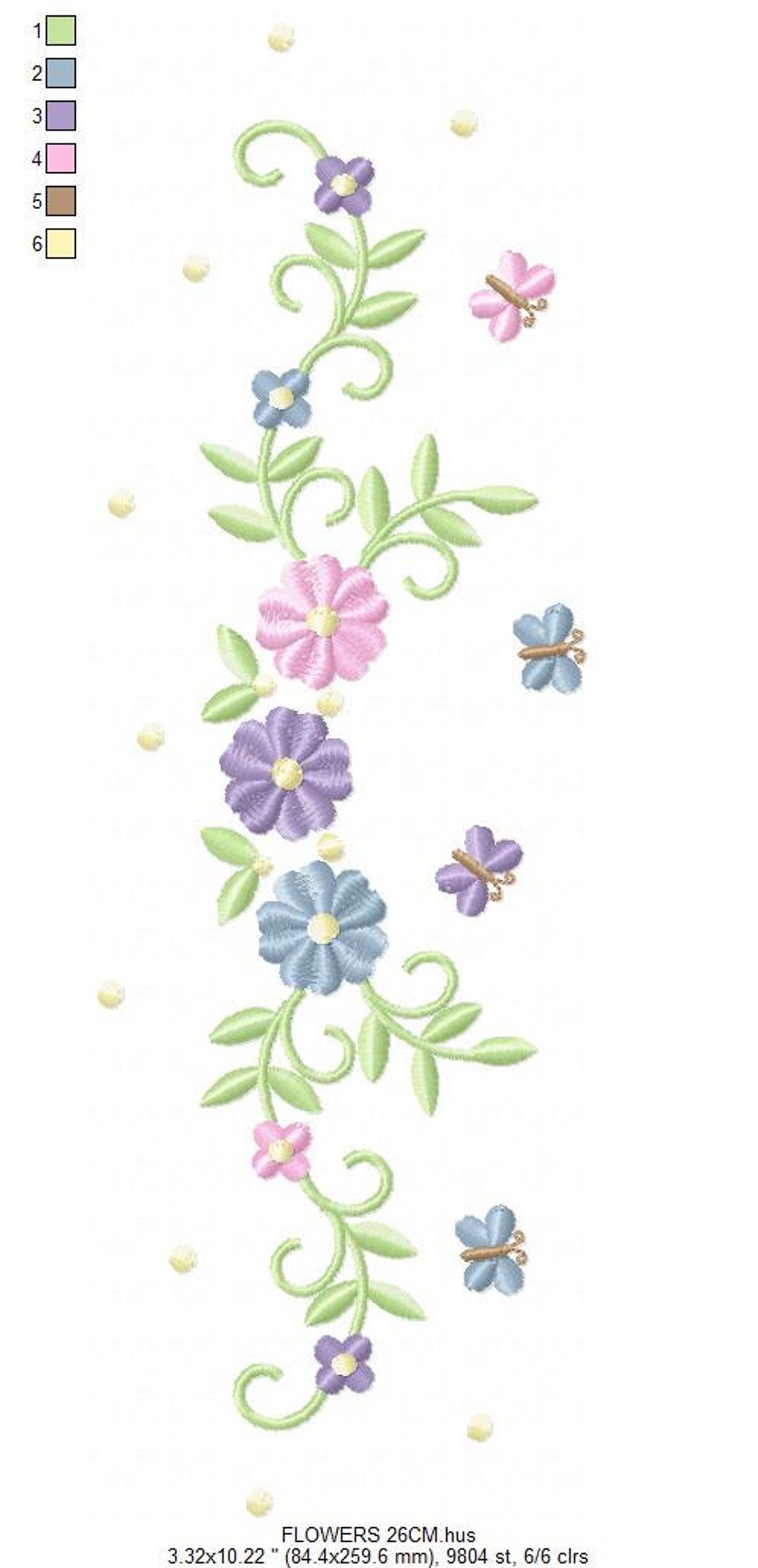 Flower Frame Embroidery Designs Flower Embroidery Design - Etsy