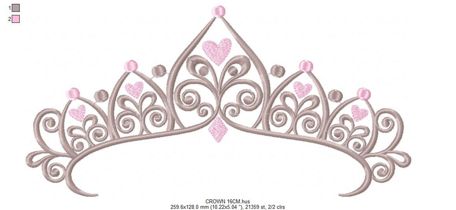 Crown Embroidery Designs Princess Crown Embroidery Design Machine ...