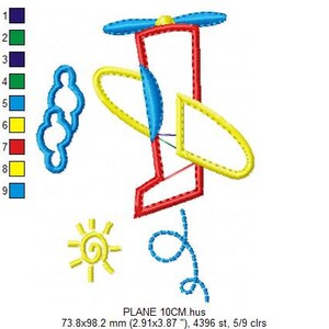 Plane Embroidery Designs - Airplane Applique Machine Embroidery Pattern ...
