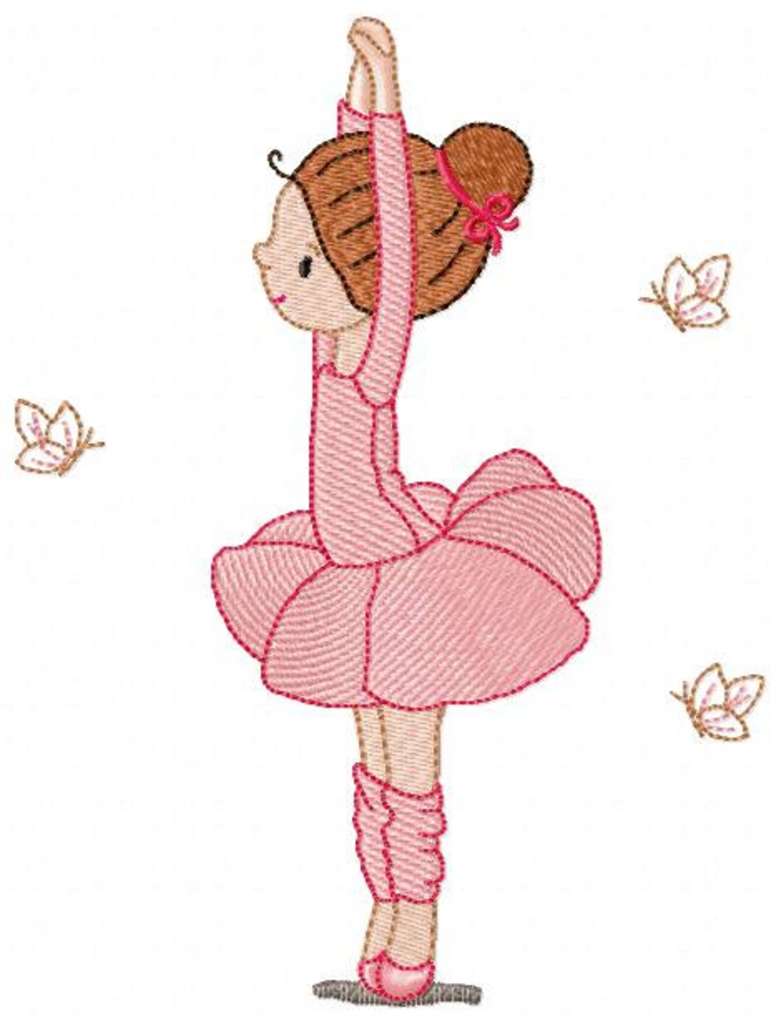 Ballerina Embroidery Designs Ballet Embroidery Design | Etsy