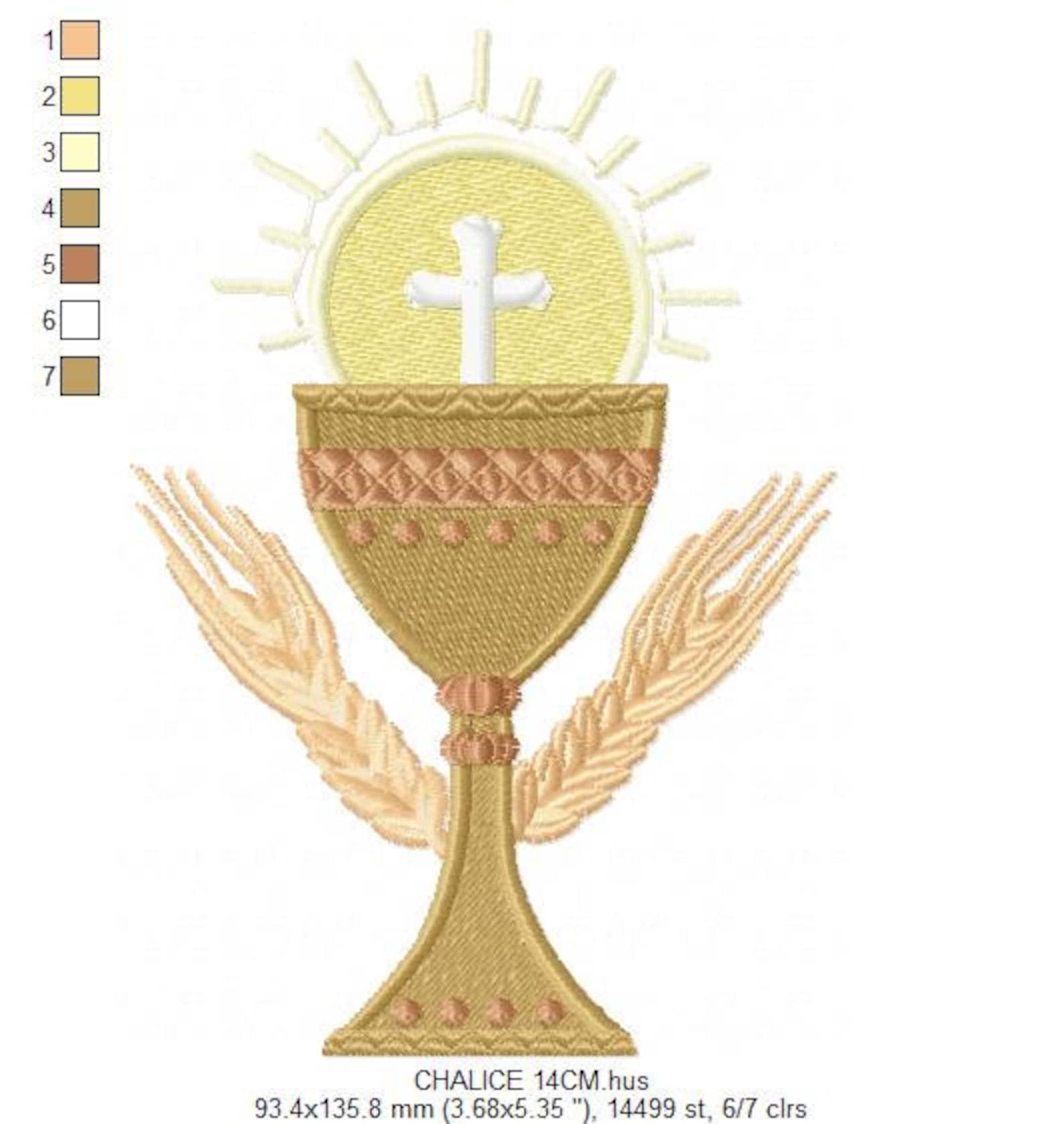 Chalice Embroidery Designs - Church Communion Machine Embroidery ...